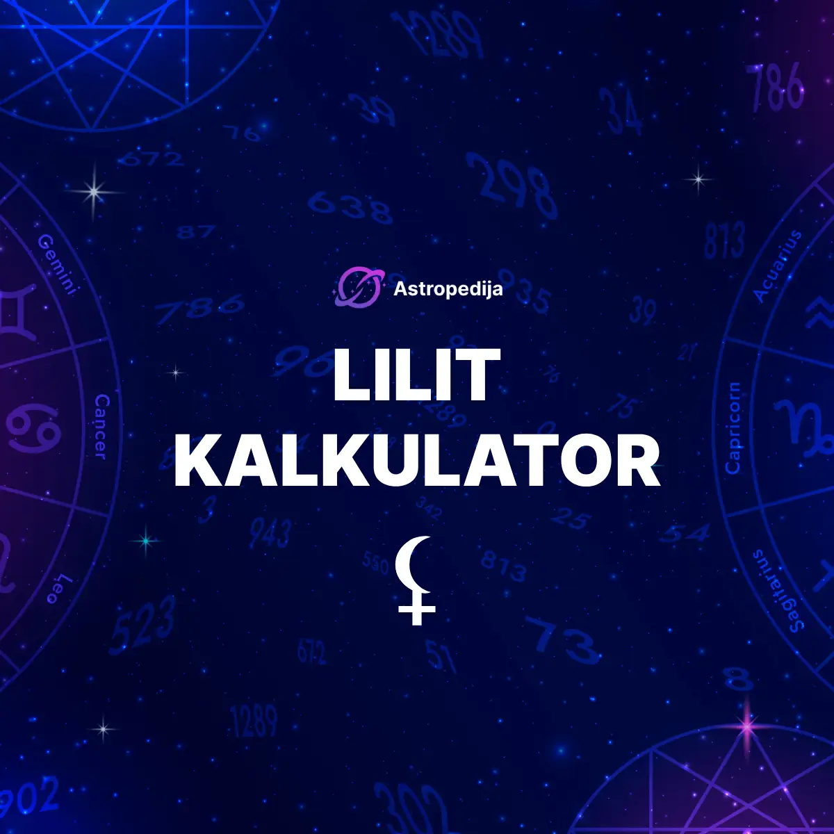 Lilit izračunavanje - Izračunaj Lilit u horoskopu